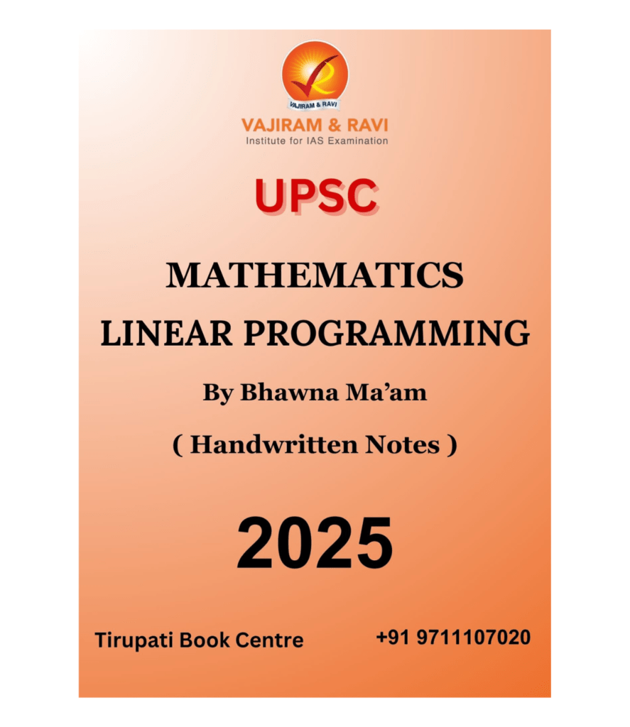 Linear Programming Handwritten Notes by Bhawna Mam for IAS Mains - UPSC ...