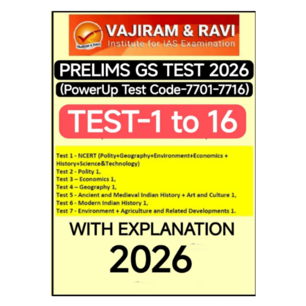 Vajiram GS Tests 1 to 16 UPSC Prelims GS Test Series