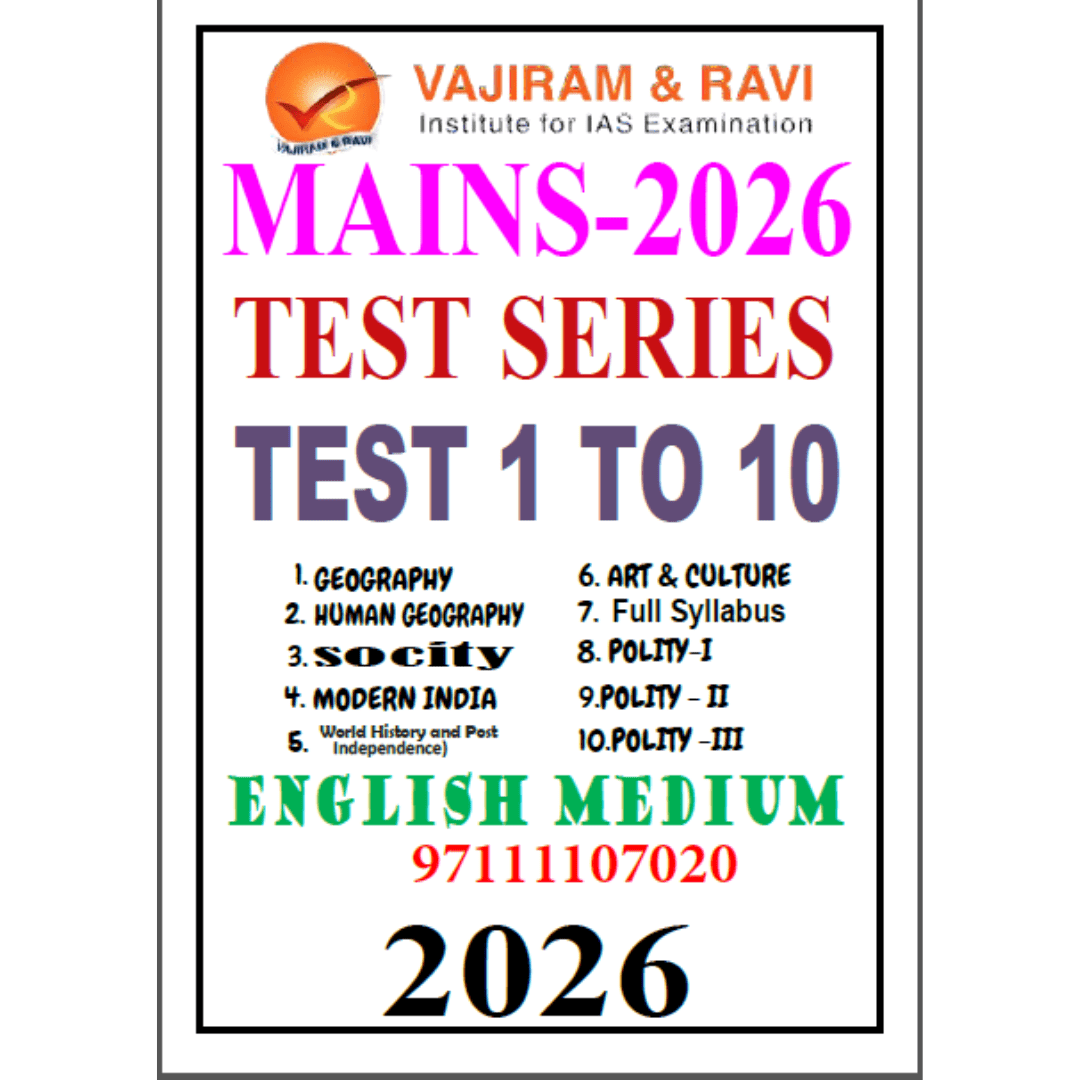 Vajiram & Ravi Mains 2026 Test Series | Tests 1-10 | Geography, History ...